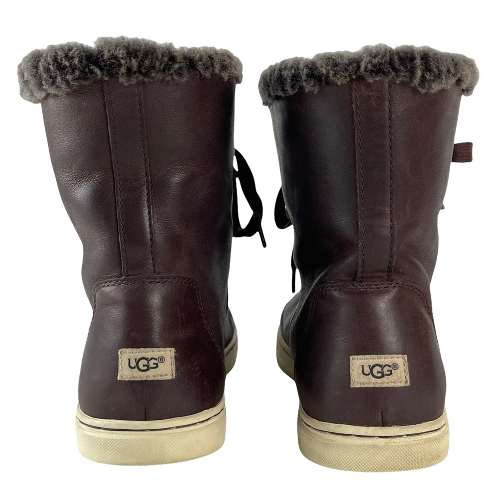 Ugg Croft Luxe Quilt Leather Shearling Lined Lace Up … - Gem